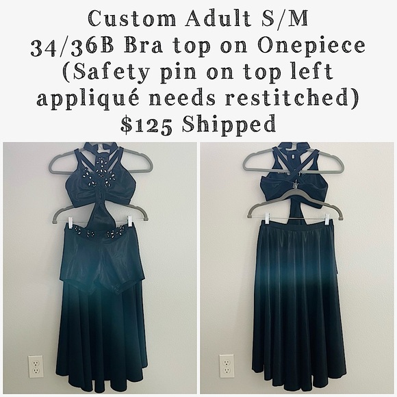 Costumes | Custom Sm Adult Dance Costume Black Jazzcontemporaryopen ...